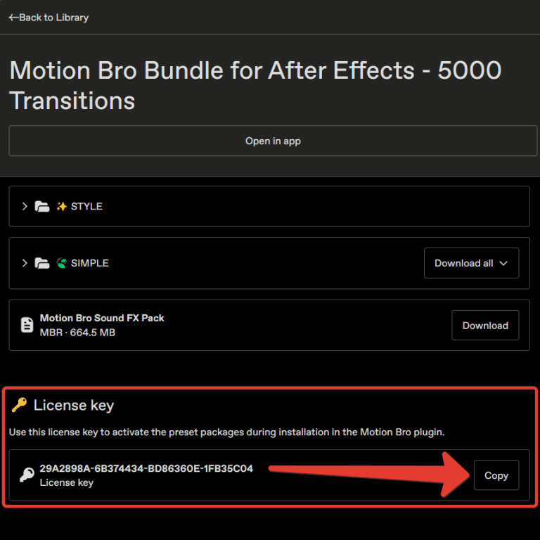 Where to find a license key? – Motion Bro